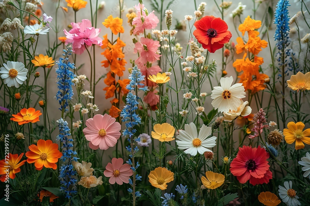 Stop-motion animation of various flowers appearing and disappearing ...