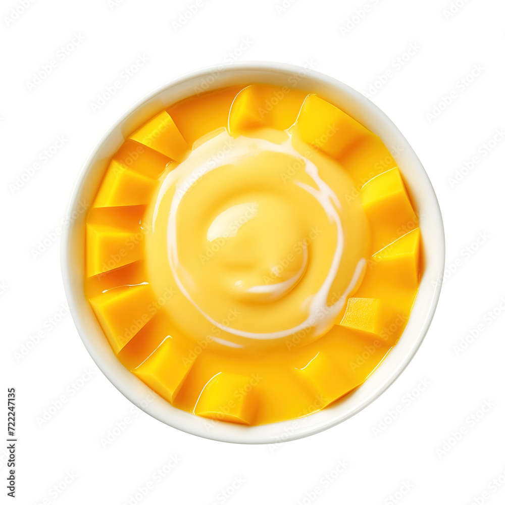 mango pudding isolated on transparent background Remove png, Clipping ...