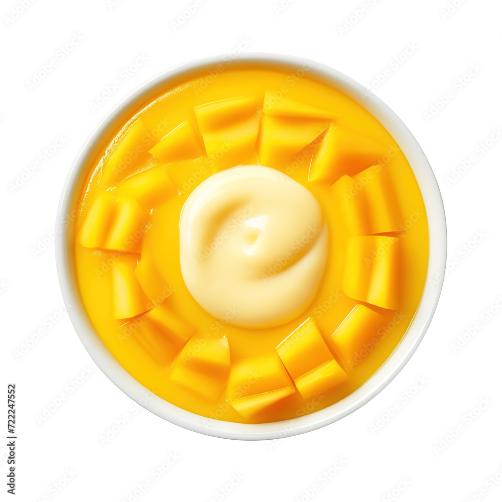 mango pudding isolated on transparent background Remove png, Clipping ...