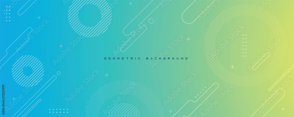 Abstract gradient green tosca geometric shapes background Stock Vector ...