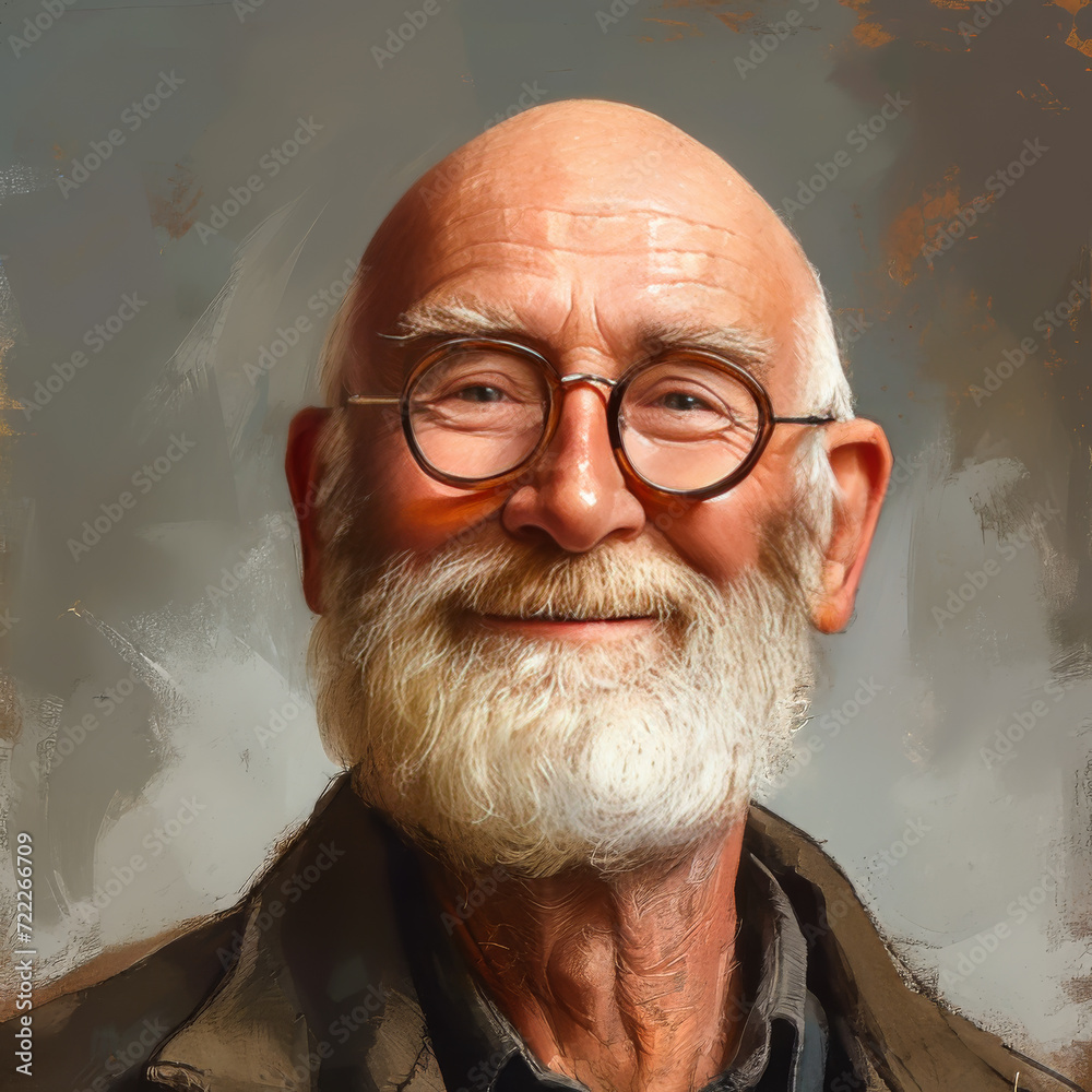 Senior Citizen Avatar. Generated Image. A digital rendering of an ...