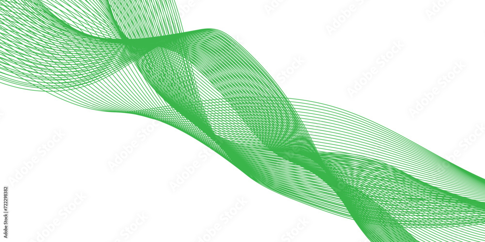 Abstract colorful green gradient wave element for design. red wave ...