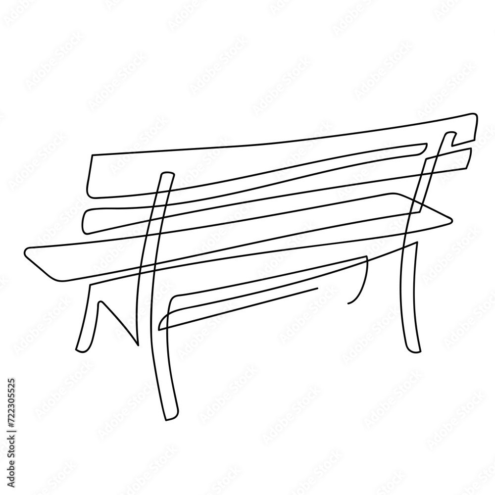 Wooden bench for garden and park. A place to relax in nature ...
