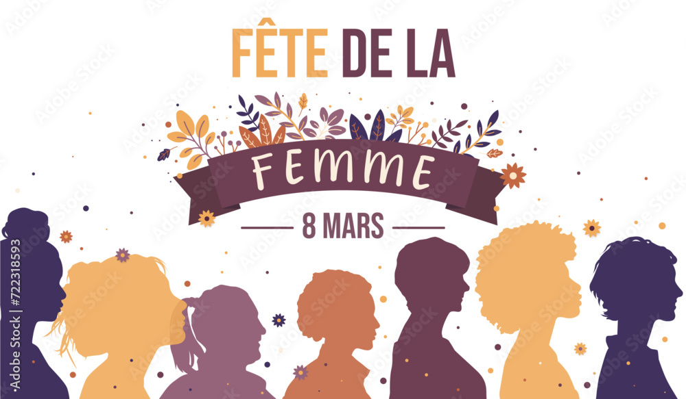 Bannière pour la fête de la femme - Journée internationale des droits ...