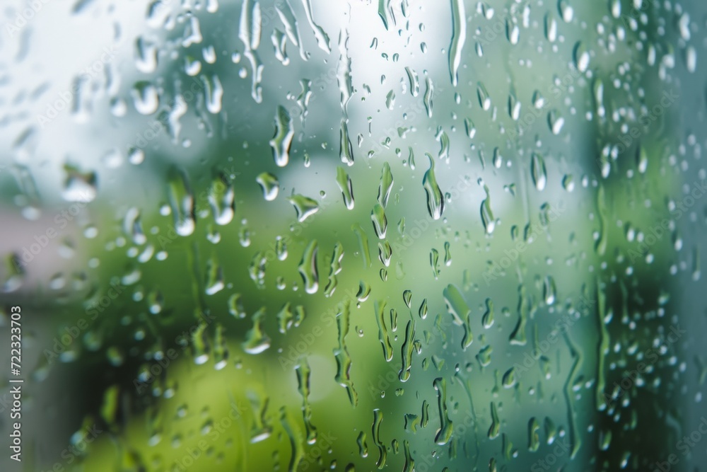 Nature's tears kiss the glass as the gentle drizzle creates a ...