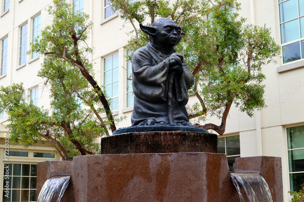 San Francisco, California – October 24, 2023: YODA Fountain. Fountain ...