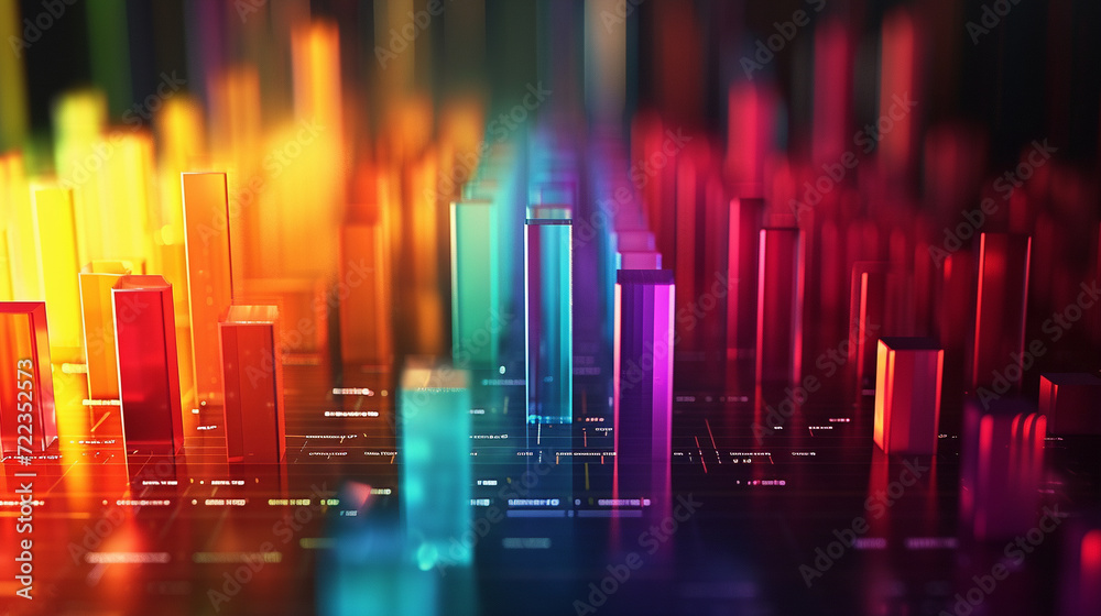 A 3D column graph displaying real estate sales over various quarters ... A 3D column graph displaying real estate sales over various quarters ...