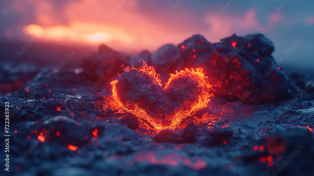 Lava hearth, Happy Valentines Day, Romantic background, Love wins ...