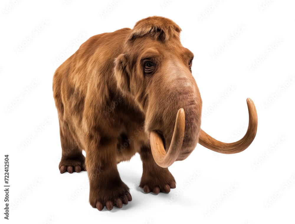 model of mammoth isolated on white transparent background, png Stock ...