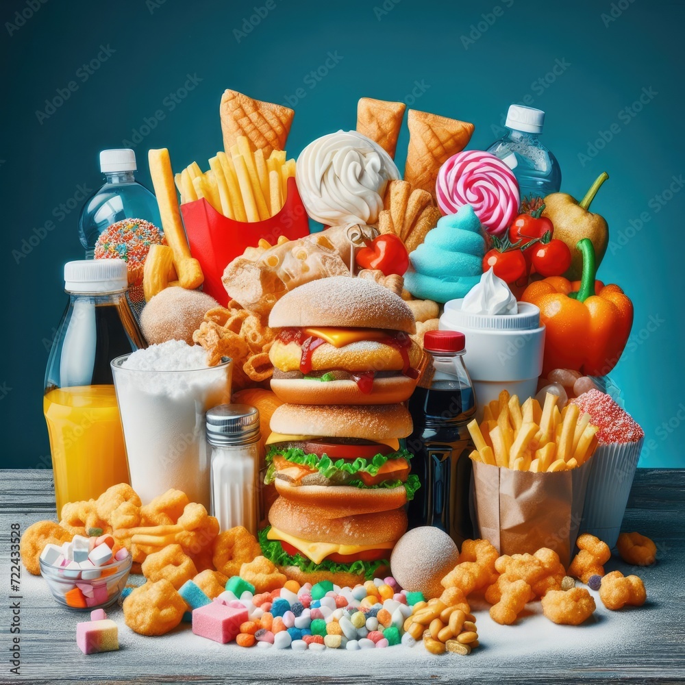 Dangers of Fast Food: Health Threats from Junk Food in Pictures Stock ...