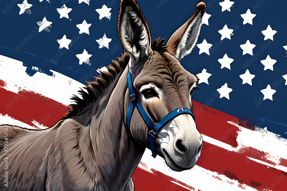 Donkey, as a symbol of the Democratic Party of the United States ...