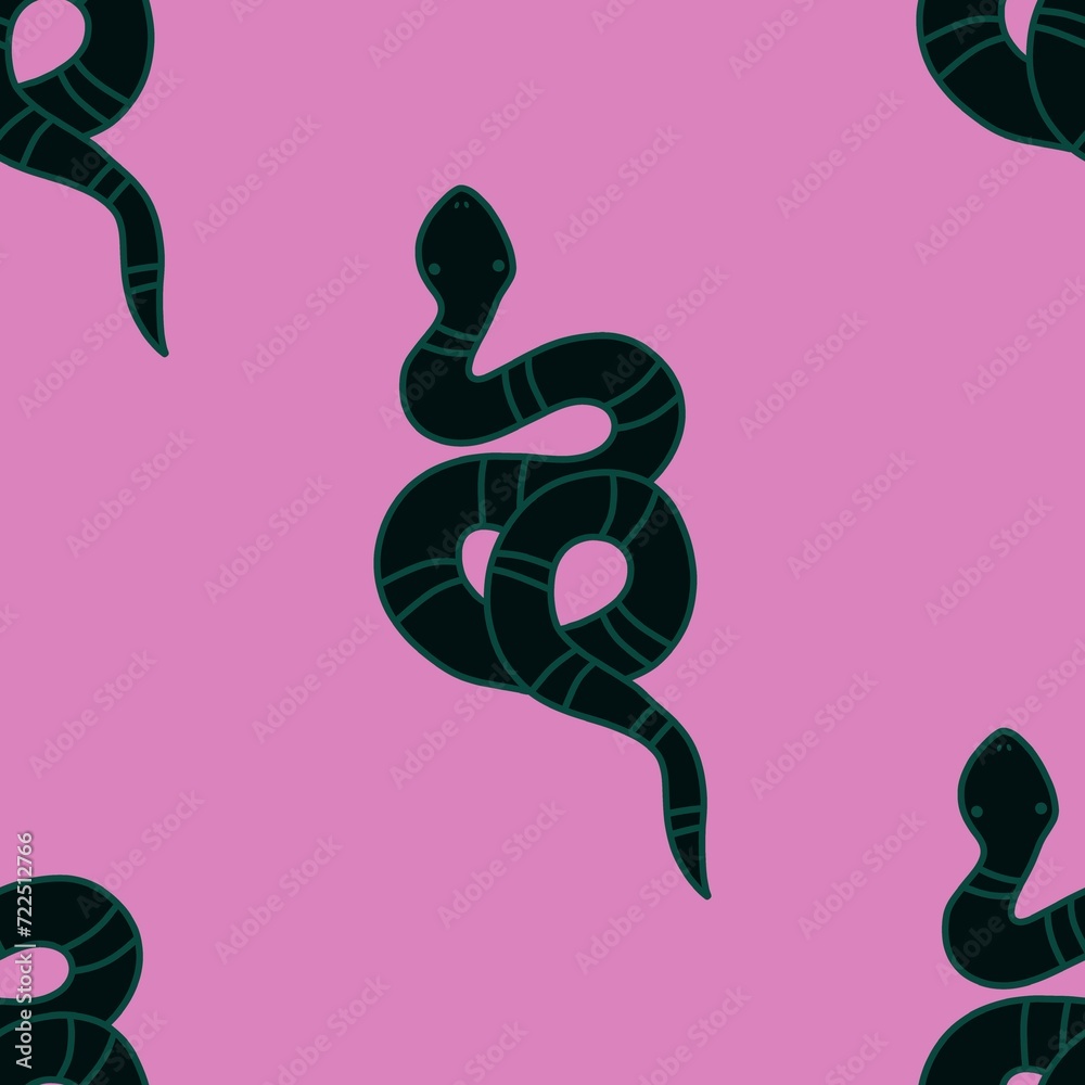 Cartoon animals seamless snakes pattern for wrapping paper and fabrics ...