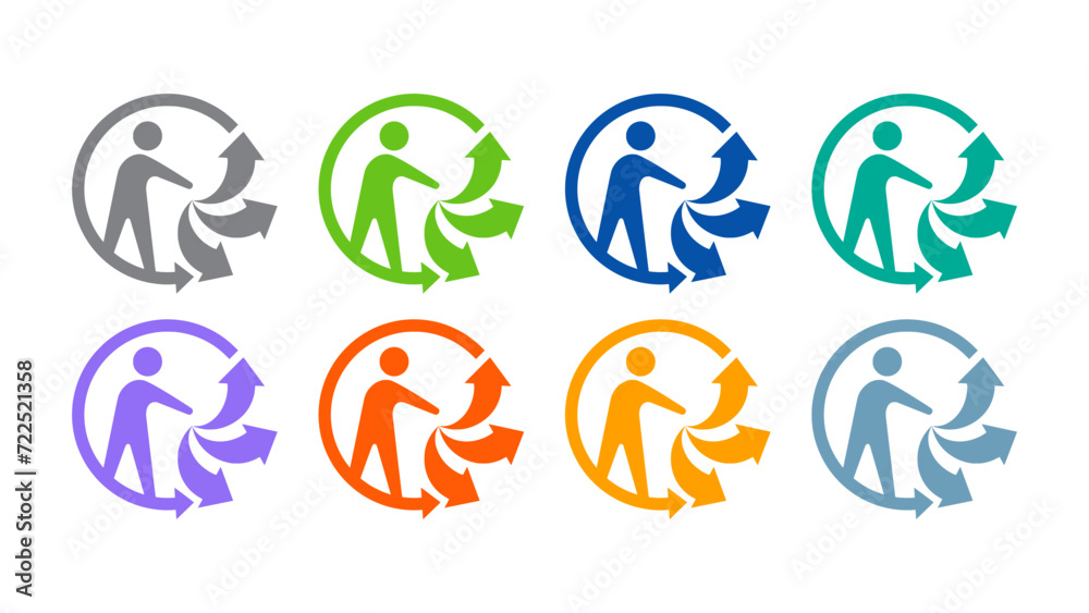 Symbole TRIMAN recyclage et tri sélectif des déchets R1001 Stock Vector ...