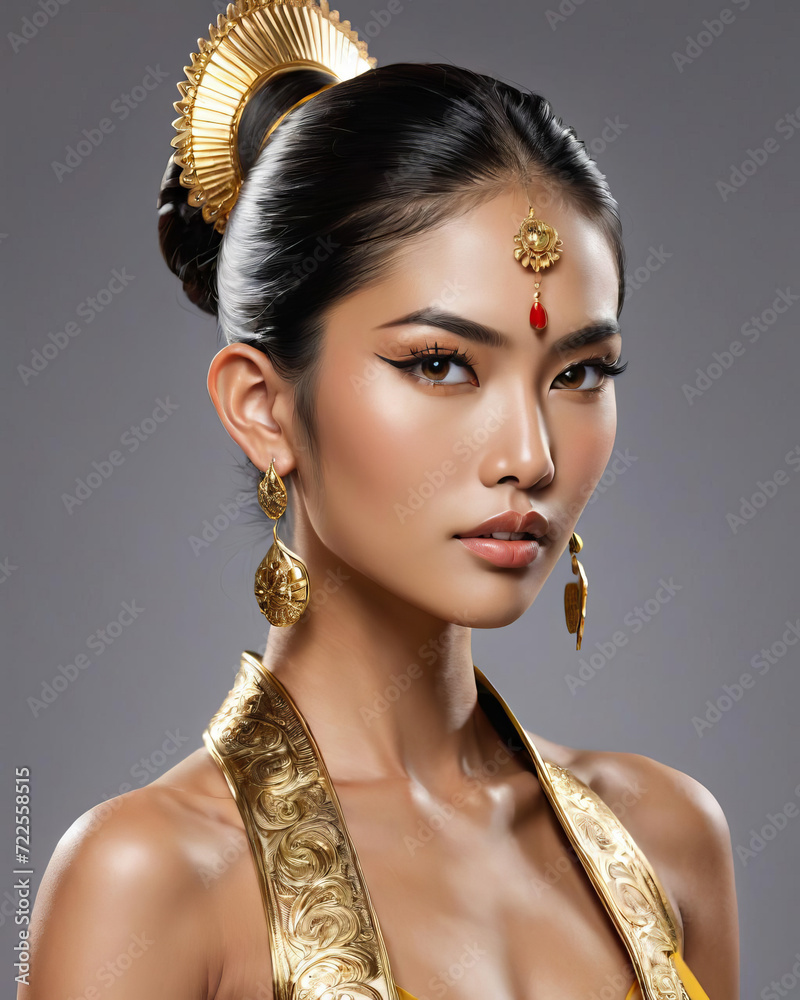 Sultry Southeast Asian Supermodel - Portrait of a brawny and alluring ...
