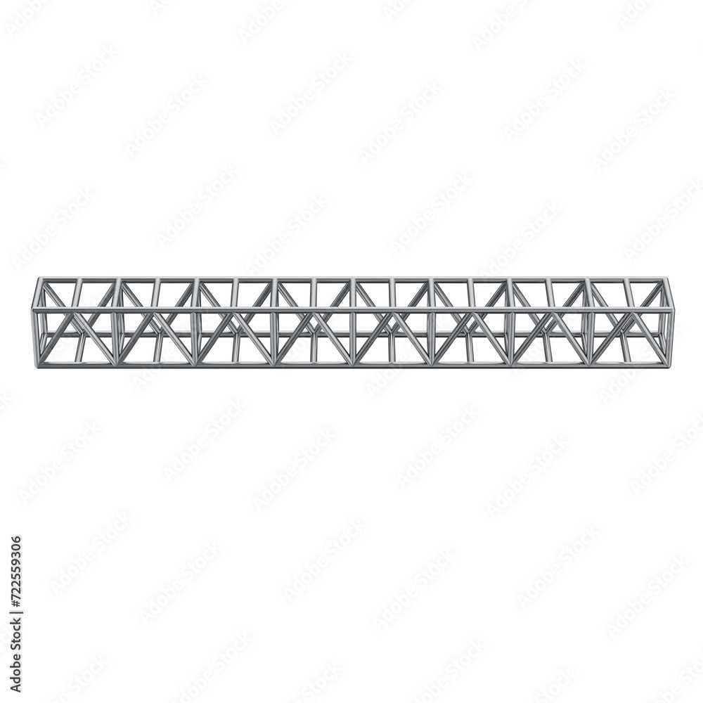 Steel truss beam seamless structure. 3d metal structure. 3d render of ...