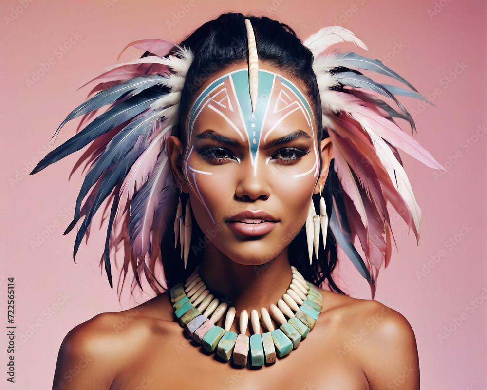 Ethereal Beauty - Portrait of a Medium-Skinned Indigenous Australian ...