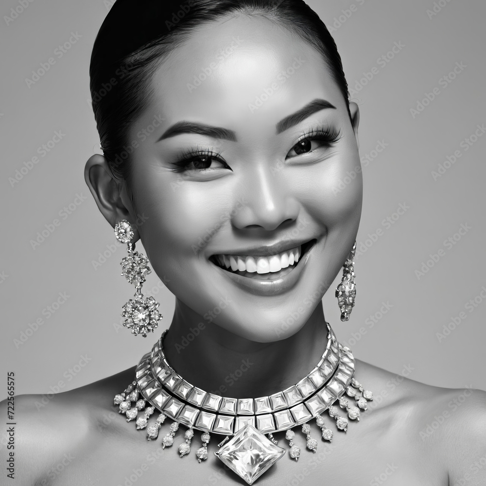 Timeless Elegance - Portrait of a Tan-Skin East Asian Supermodel with ...