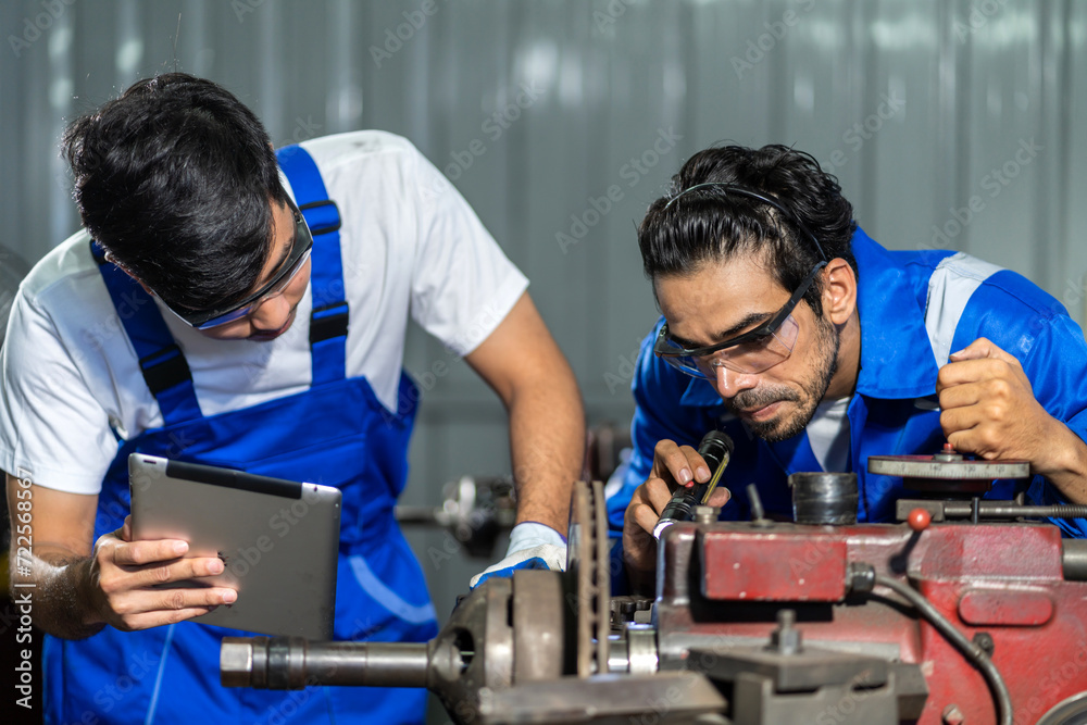 Industry team labor machanic engineer technician worker industrial work ...