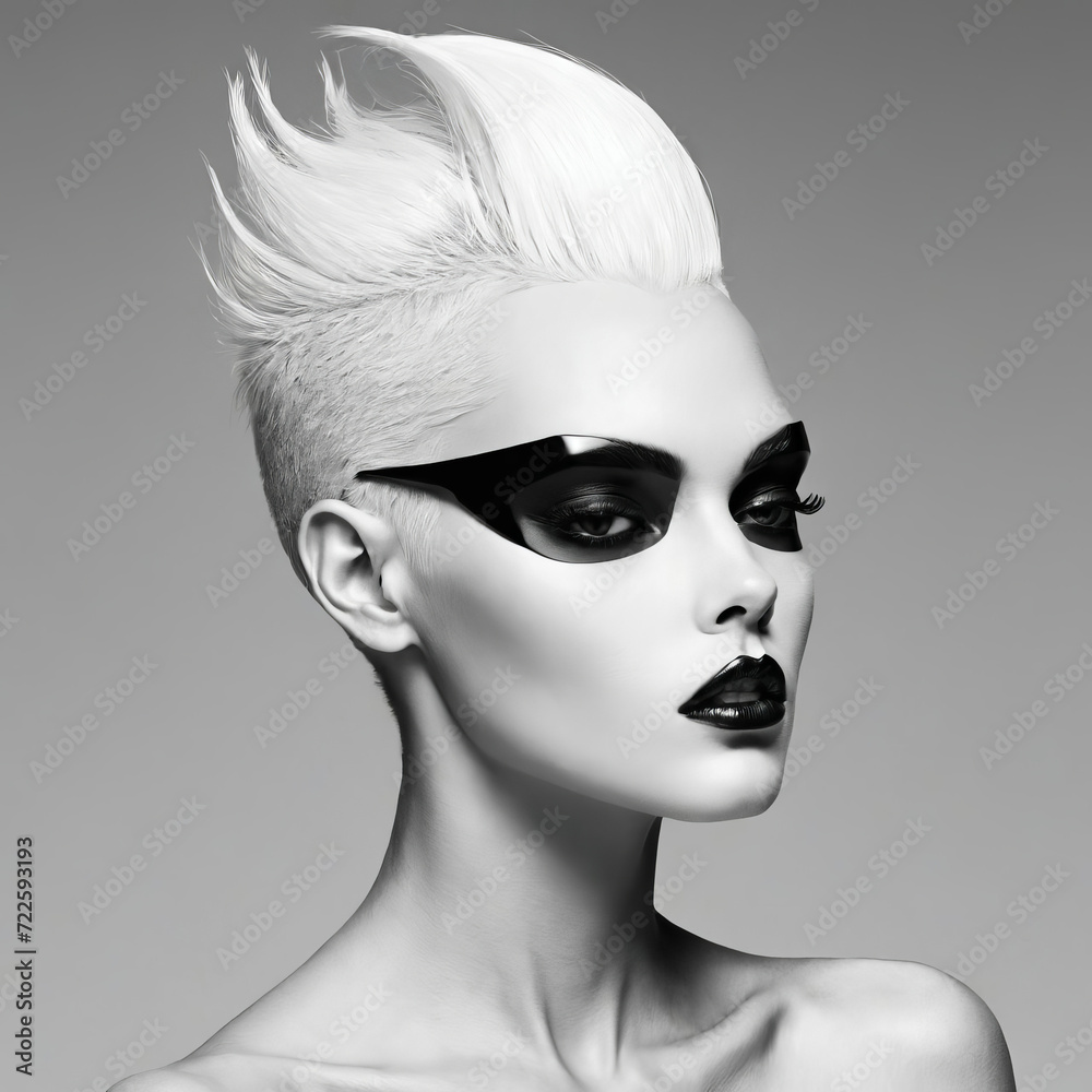 Avant-Garde Beauty - Sophisticated Portrait of a Medium-Skinned White ...
