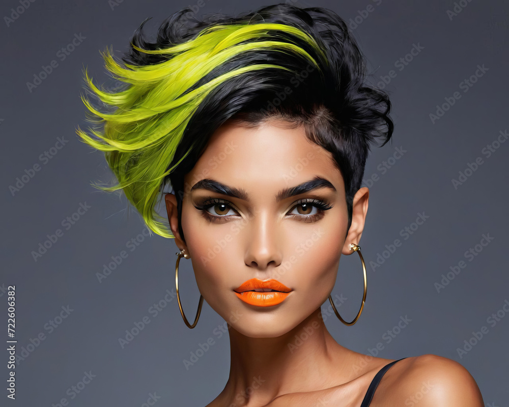 Sensual Portrait of Olive-Skinned Black Supermodel with Distinctive ...
