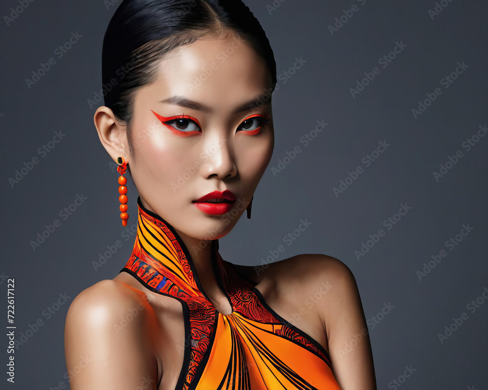 Sultry Southeast Asian Supermodel in Vogue Cover Shoot with Bold Colors ...