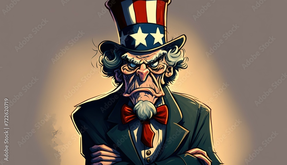 cartoon image of uncle sam Stock Illustration | Adobe Stock