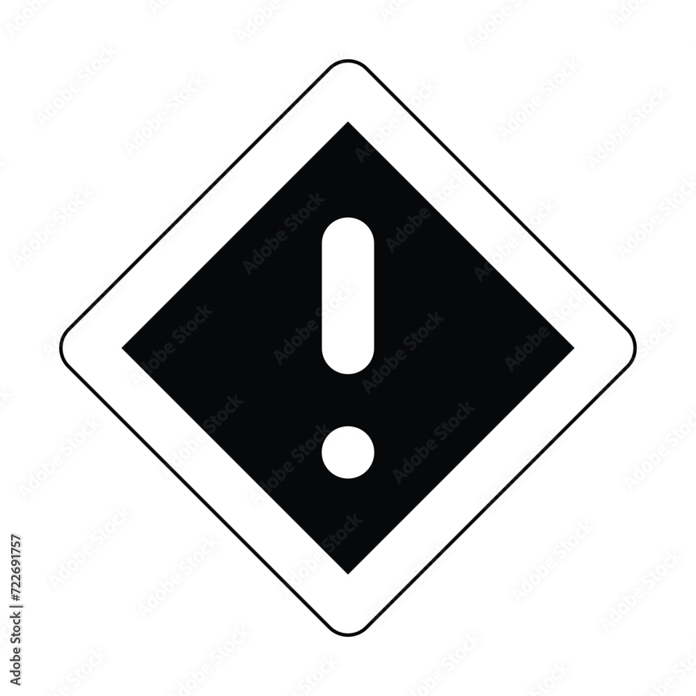 Vetor de Hazard warning attention sign with exclamation mark symbol ...
