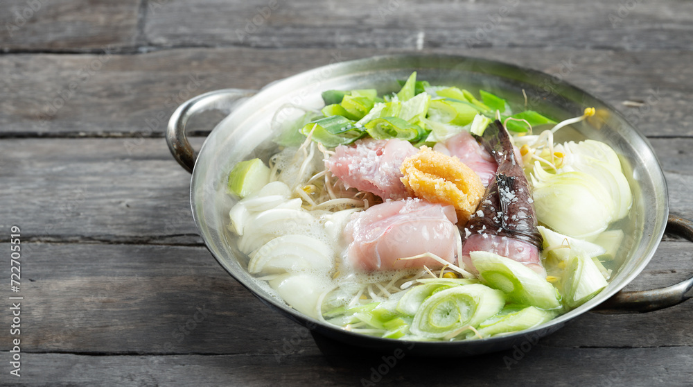 Monkfish Soup , A dish made with monkfish as the main ingredient and ...