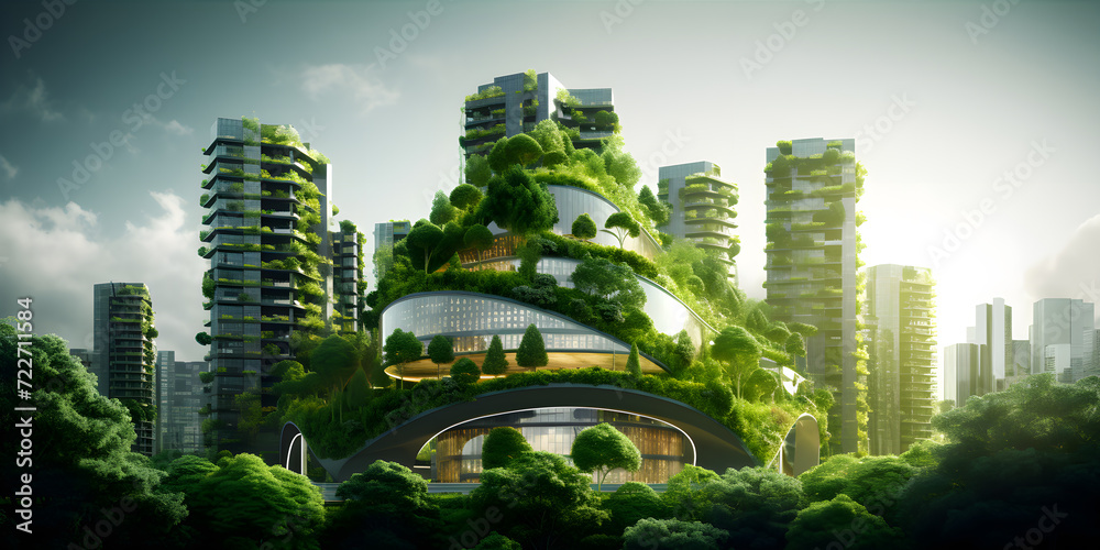 Green city background eco friendly city background green building ...
