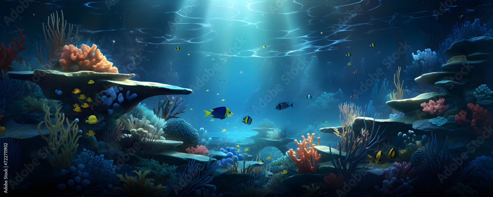 Under the sea background under the ocean background sea eco system ...