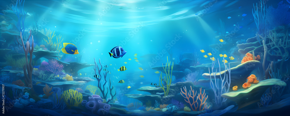 Under the sea background under the ocean background sea eco system ...