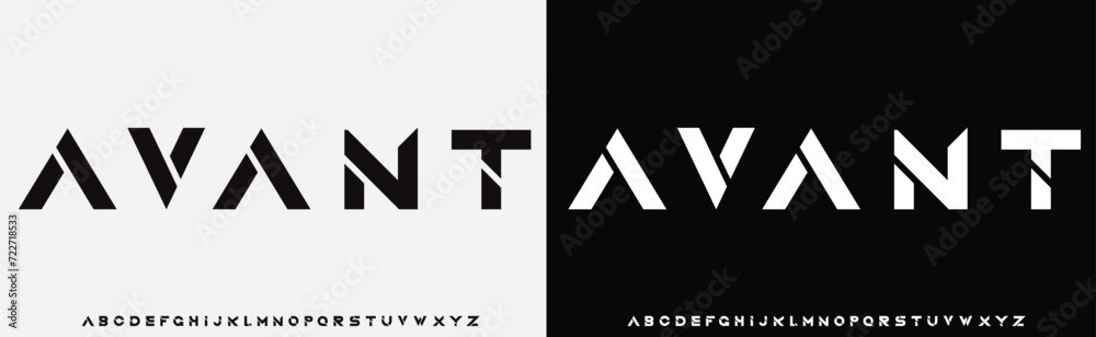 Modern Bold Font. Upper case Lower case Typography urban style alphabet ...