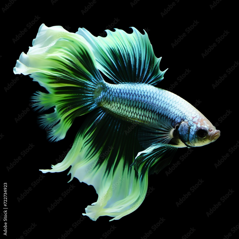 Betta fish, Multi color Siamese fighting fish(Rosetail)(halfmoon ...