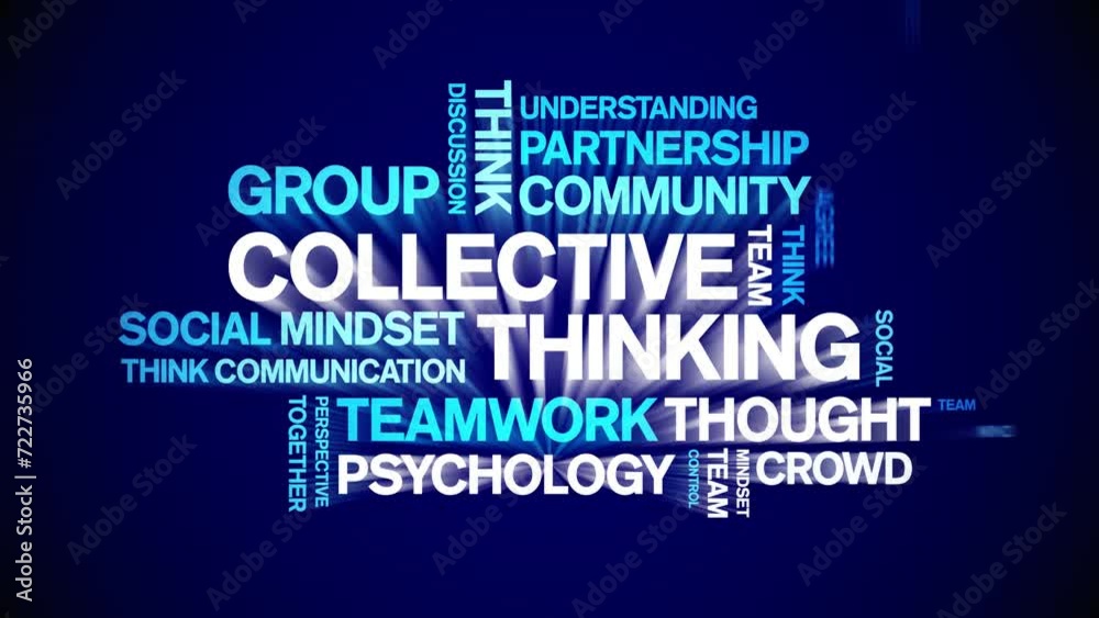 Collective Thinking animated tag word cloud;text design animation ...
