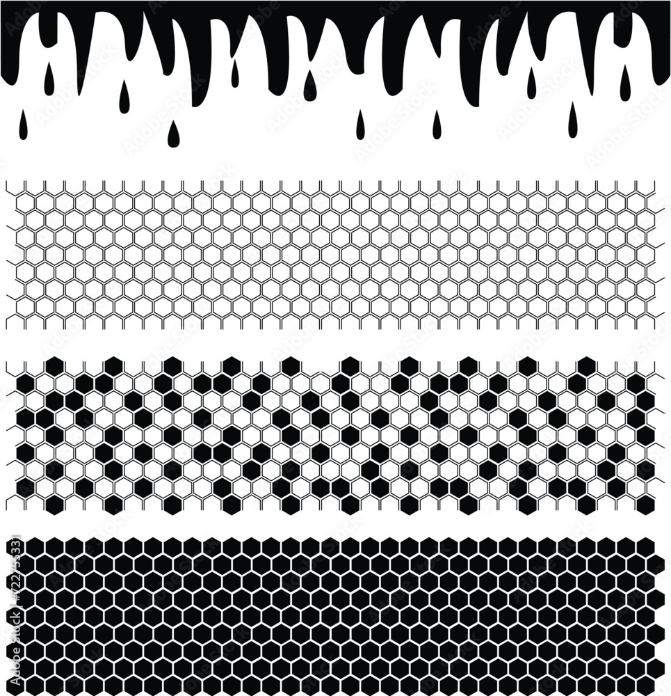 Vetor de HONEYCOMB PATTERN Svg, DRIPPING Honey Svg, Honey Drip svg ...