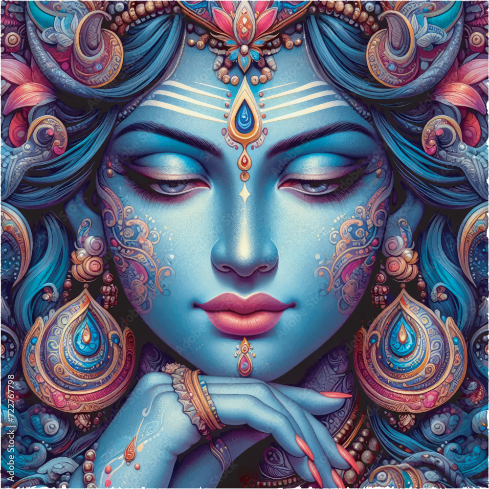 Divine Feminine: AI Art Depicting the Close-Up Face of Goddess Shiva ...