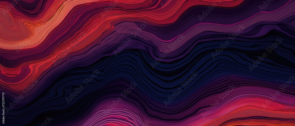Geological abstract resembling a contour line map, creating a unique ...