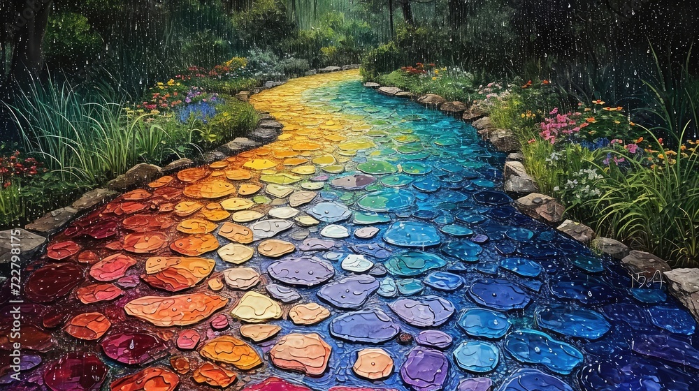 Experience the enchantment of a rain shower as it transforms a meadow's ...
