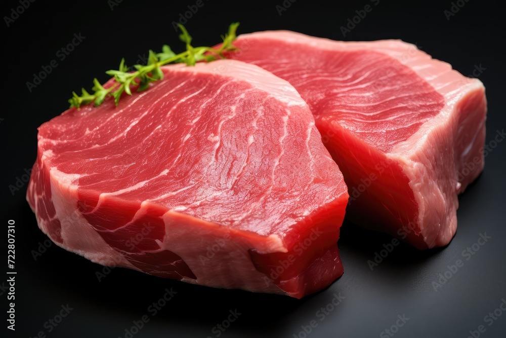 Raw tuna steak, Red sea fish fillet, fresh tuna filet, seafood sashimi ...