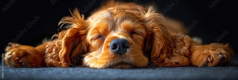 Cute English Cocker Spaniel Puppy Sleeps, Desktop Wallpaper Backgrounds ...