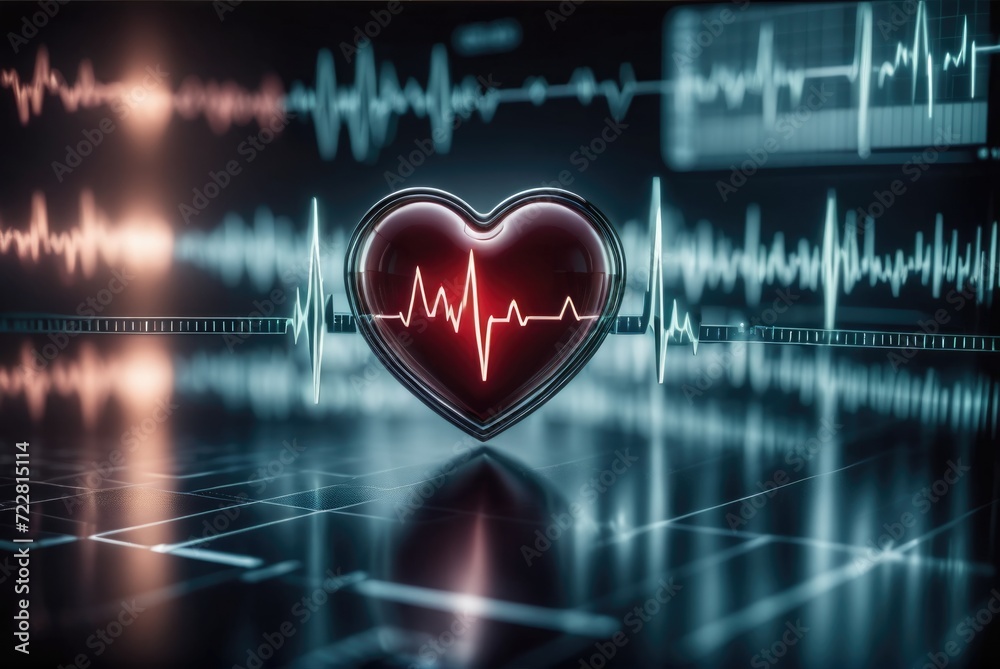 Visualize the pulse of medical care with a background adorned by ...