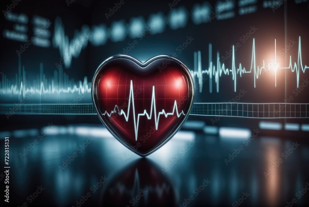 Visualize the pulse of medical care with a background adorned by ...