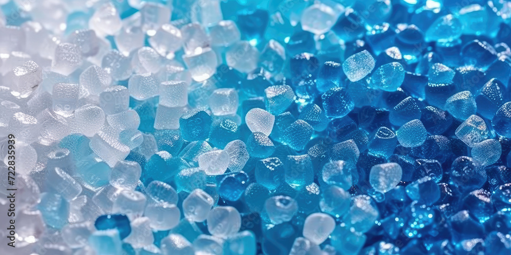 3d white blue tiny plastic cylindrical grains ,white blue plastic ...