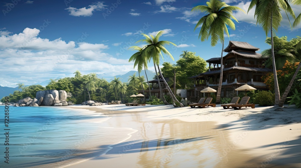 Paradisiacal paradise, palm-hugged beaches, tropical luxury, coastal ...