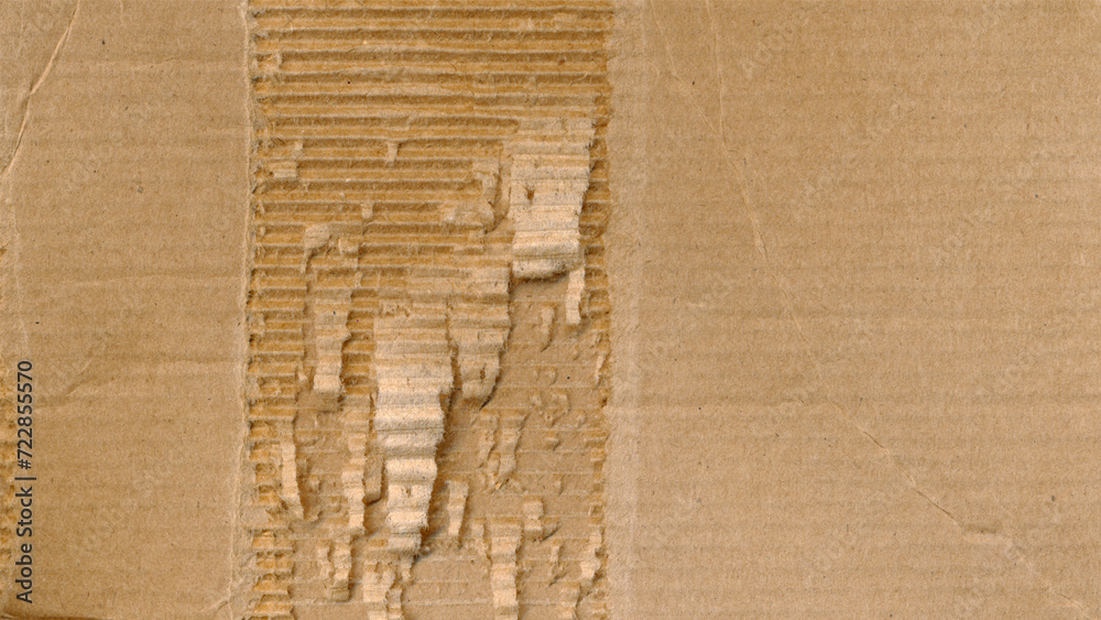 Wallpaper torn cardboard. Paperboard paper ripped frame, border ...