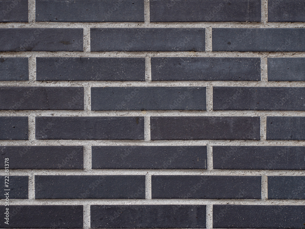Foto de Muro de piedra ladrillo negro con juntas blancas para fondo de ...