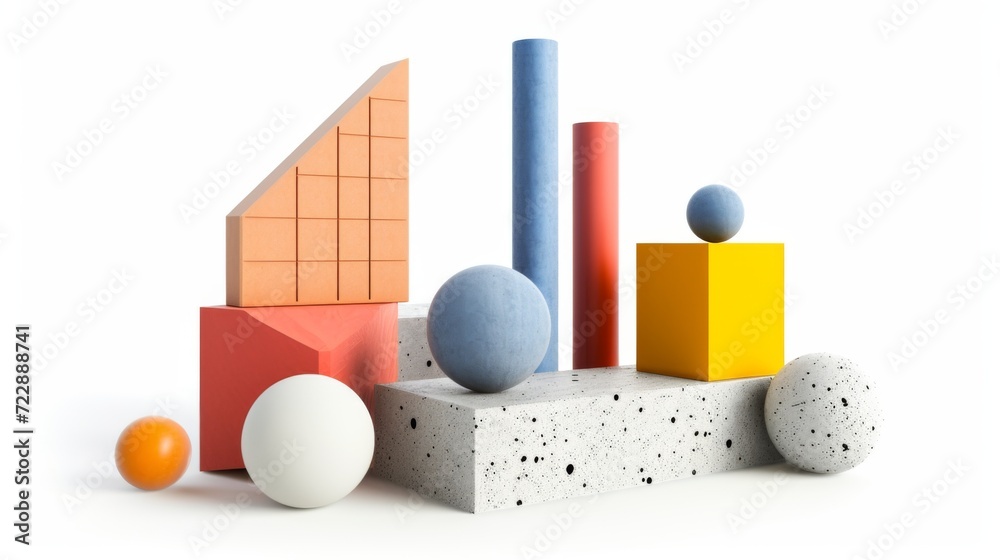 Modern infographics stylized as concrete. Statistics Business 3d Pie ...