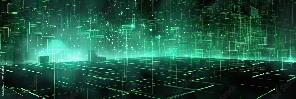 Matrix of data, digital interplay, high-tech aesthetics, futuristic ...