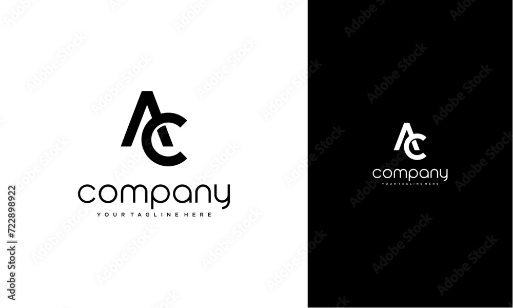 AC initial logo concept monogram,logo template designed to make your ...