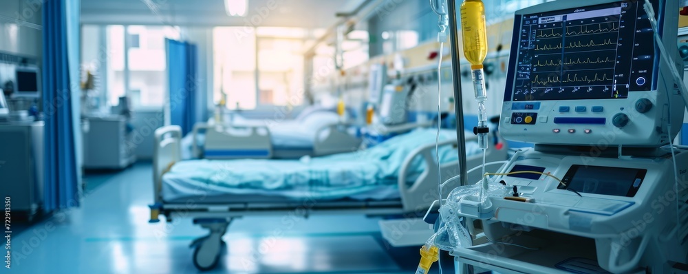 recovery ICU intensive care unit room ward with life support at ...